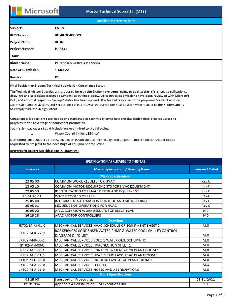 Appendix B - Approved Chiller Catalogue & Technical Data Sheet (1 ...