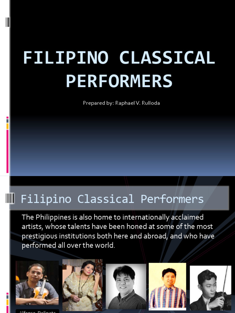 Filipino Classical Performers | PDF | Classical Music | Musicians