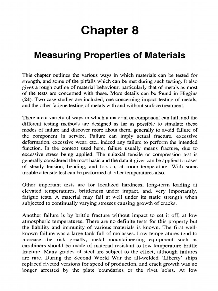 Propriedades dos materiais | PDF | Fracture | Ultimate Tensile Strength
