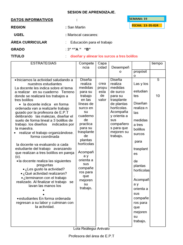 Diseño de Surcos a Tres Bolillos | PDF