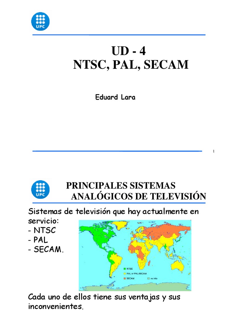 NTSC, Pal, Secam | PDF | Televisión | Vídeo