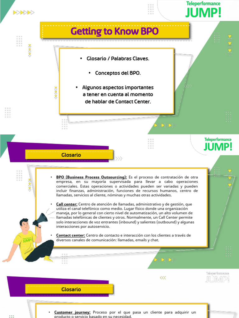 Glosario_GettingToKnowBPO_Final | PDF | Centro de llamadas | Respuesta de Voz Interactiva