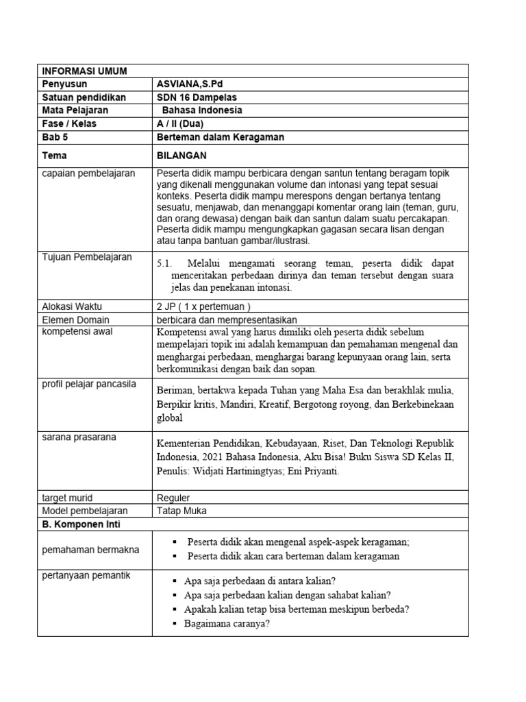 Modul Ajar Word | PDF