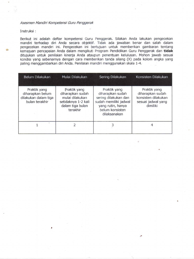 LEMBAR REFLEKSI DIRI CGP | PDF