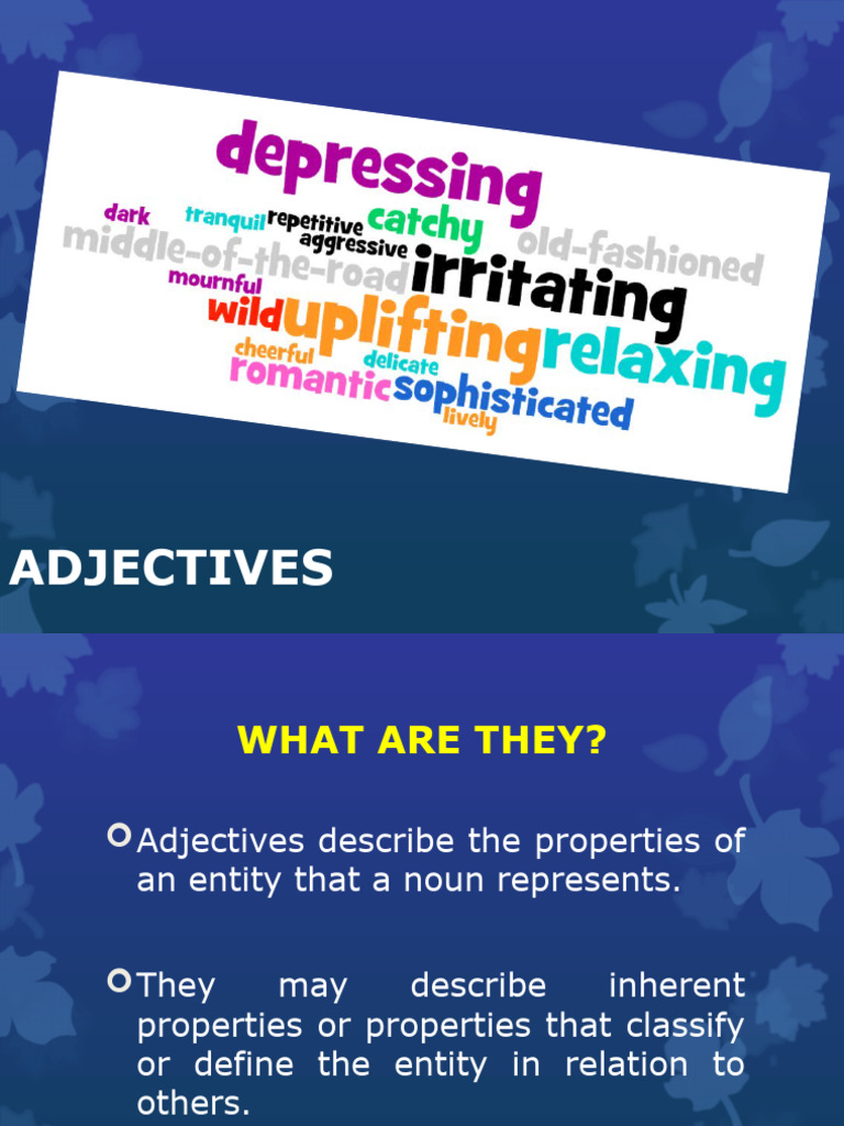 2020 ADJECTIVES | PDF | Adjective | Linguistic Typology