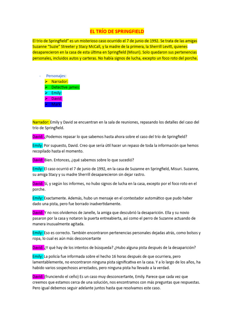 El Trío de Springfield | PDF