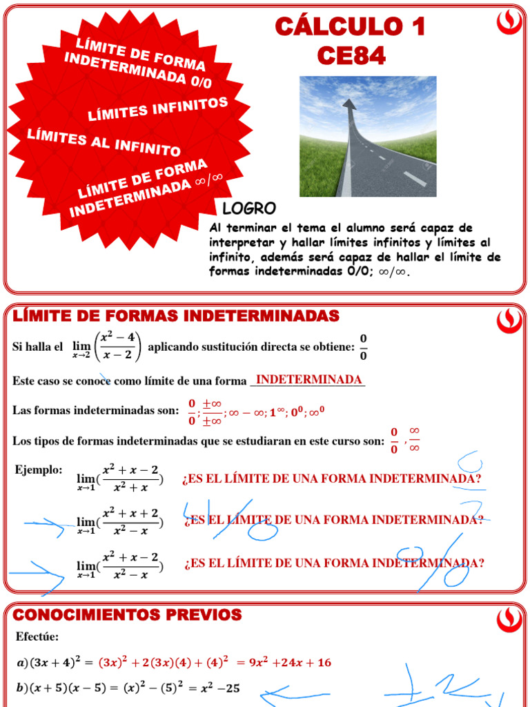 Límites Infinitos y Formas Indeterminadas | PDF | Objetos matemáticos ...