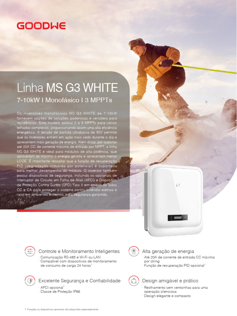 02 - Datasheet Inversor Goodwe | PDF | Rede elétrica | Quantidades físicas