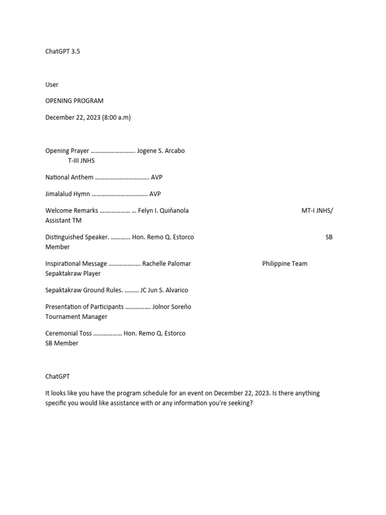 Sepaktakraw Host Script | PDF