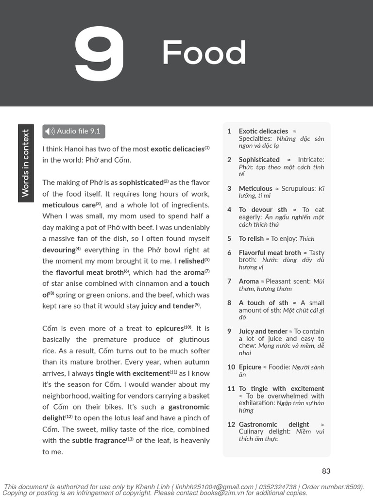 Topic 2 Food | PDF | Gastronomy | Foods