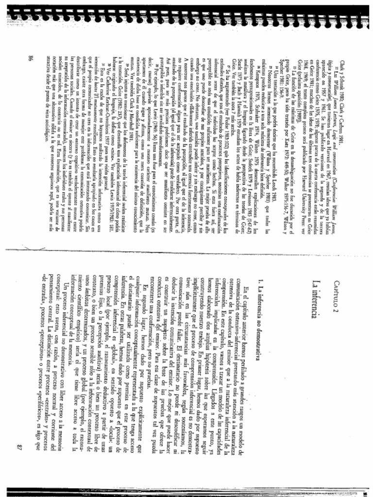 1994 Sperber y Wilson Relevancia Cap. 2 | PDF