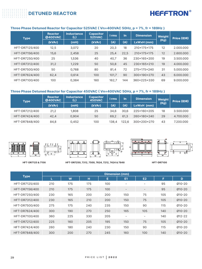 Hefftron Detuned Reactor | PDF | Electrical Engineering | Electricity