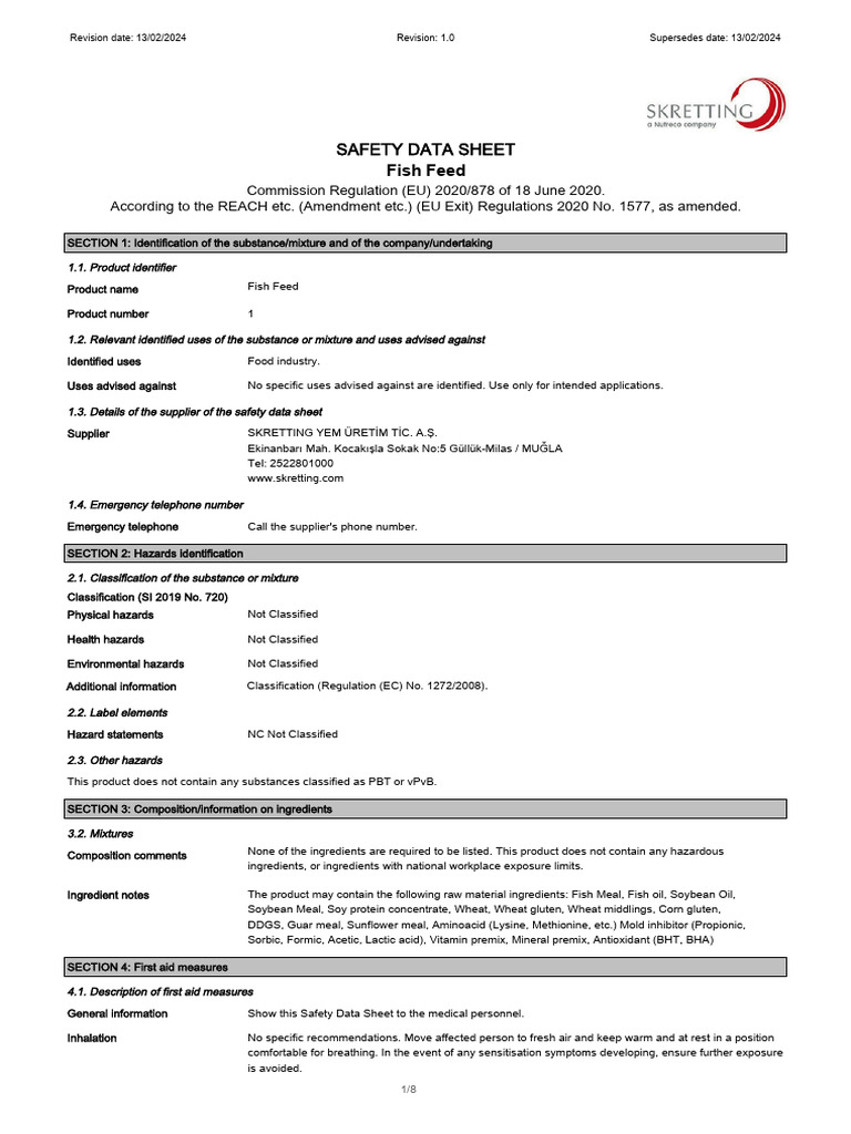 english-safety-data-sheet | Download Free PDF | Dangerous Goods | Toxicity