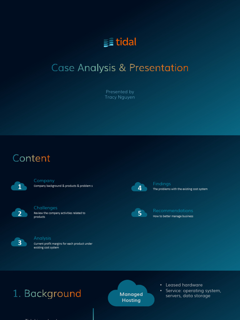 Tidal Cloud Case Analysis Presentation | PDF | Cloud Computing | Profit (Economics)