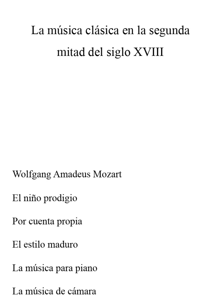 Clasicismo 07 | PDF | Wolfgang Amadeus Mozart | Sinfonía