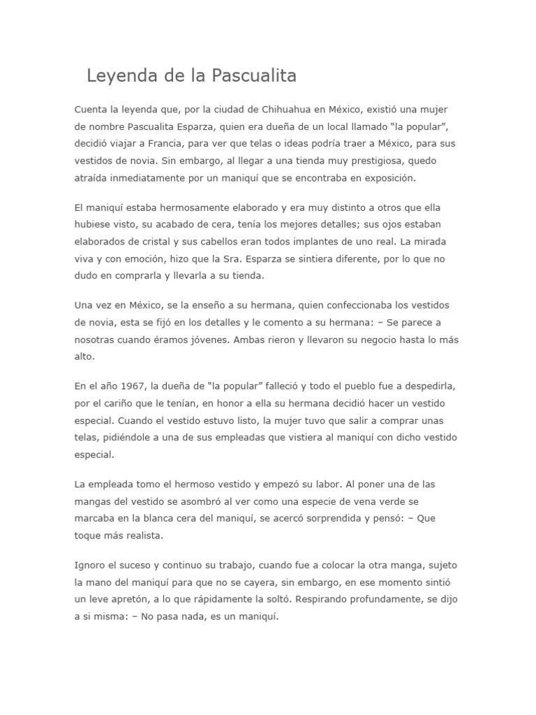 Leyenda De La Pascualita Pdf