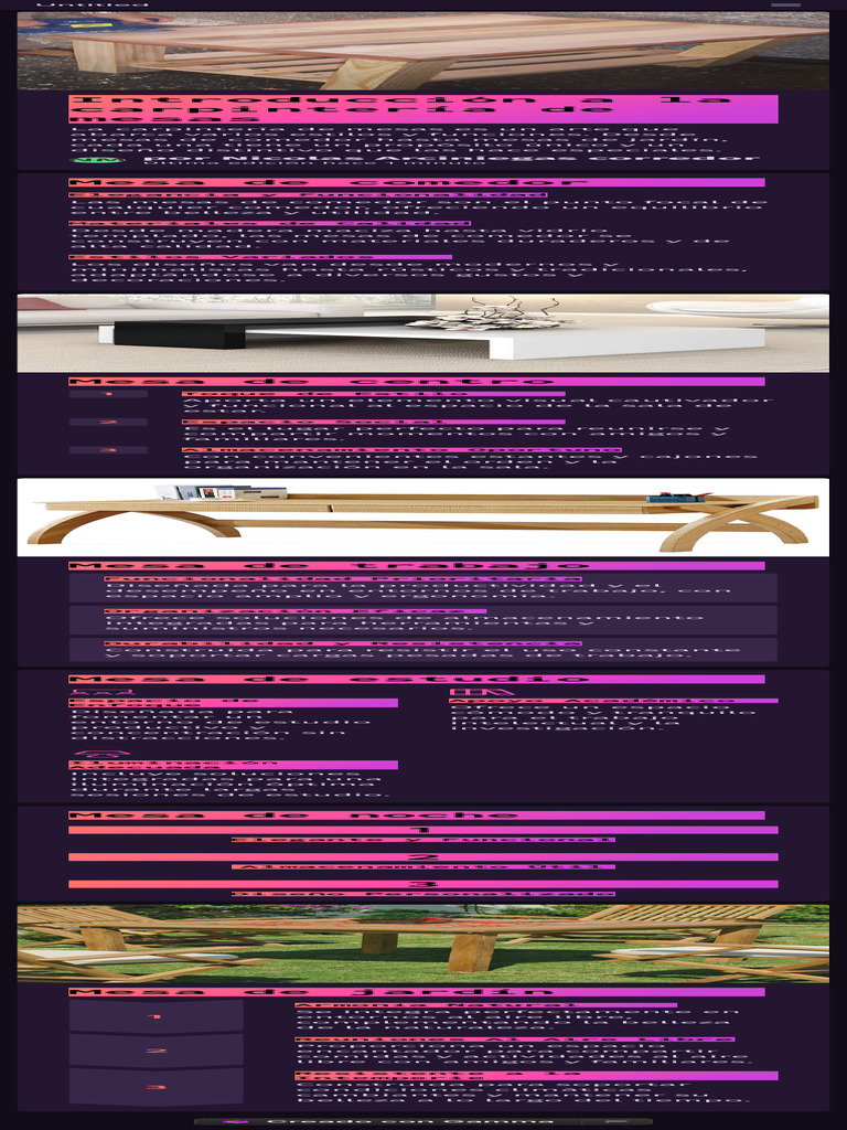 Guía de Mesas: Estilos y Funciones | PDF | Diseño