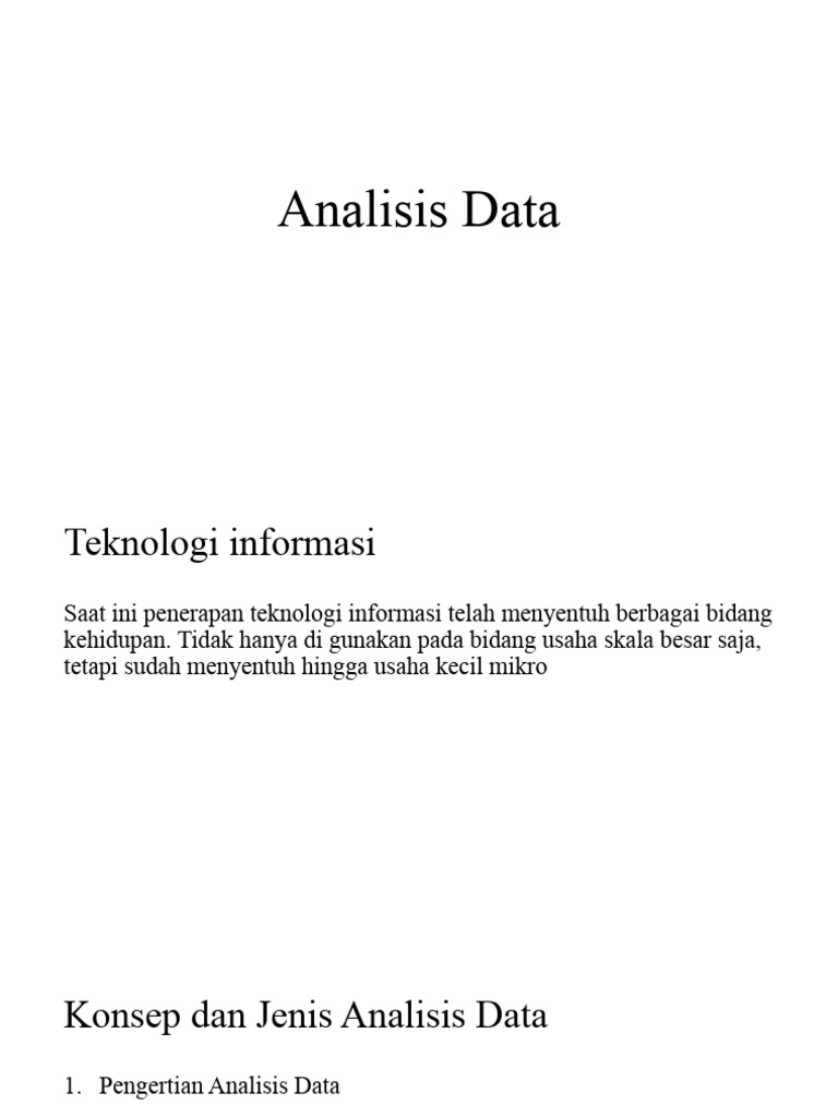 Analisis Data | PDF