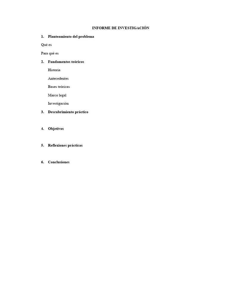 Informe de Investigación Completo | PDF | Ciencia y matemáticas