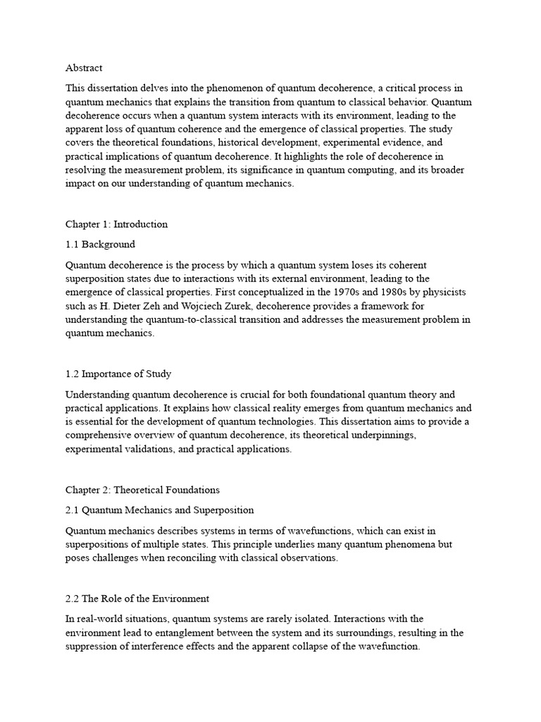 Quantum Decoherence Explained | PDF | Quantum Mechanics | Theoretical ...