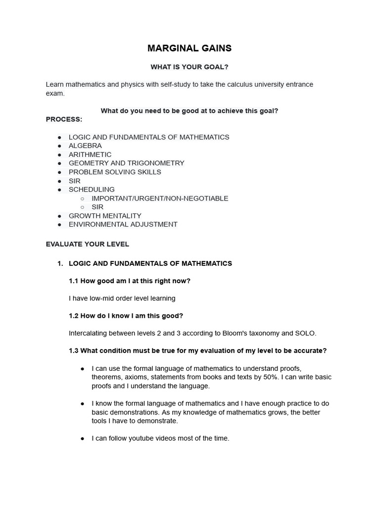 Marginal Gains English Version | PDF | Mathematics | Mathematical Proof