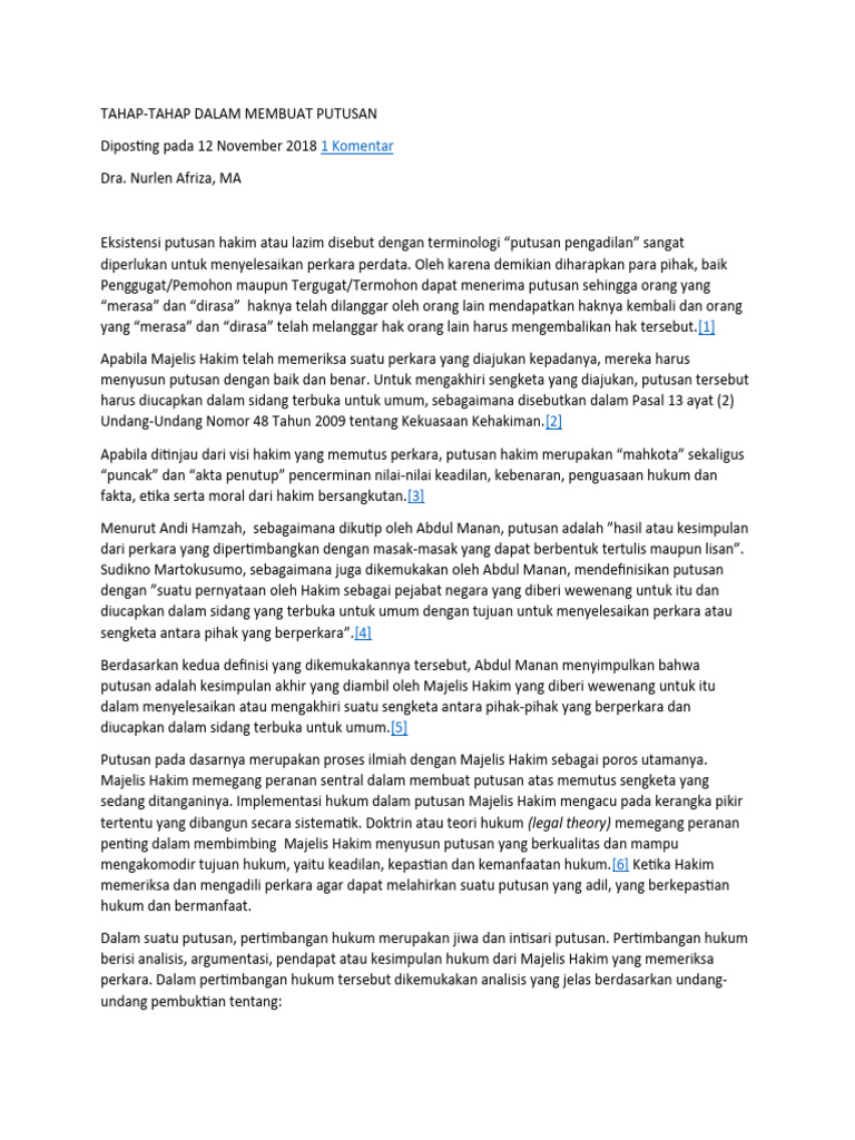 Tahapan Putusan | PDF