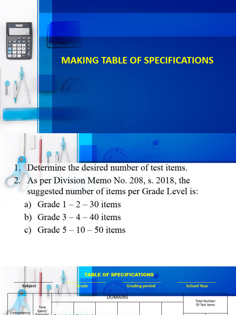 Making TOS 1 | Download Free PDF | Information | Teachers
