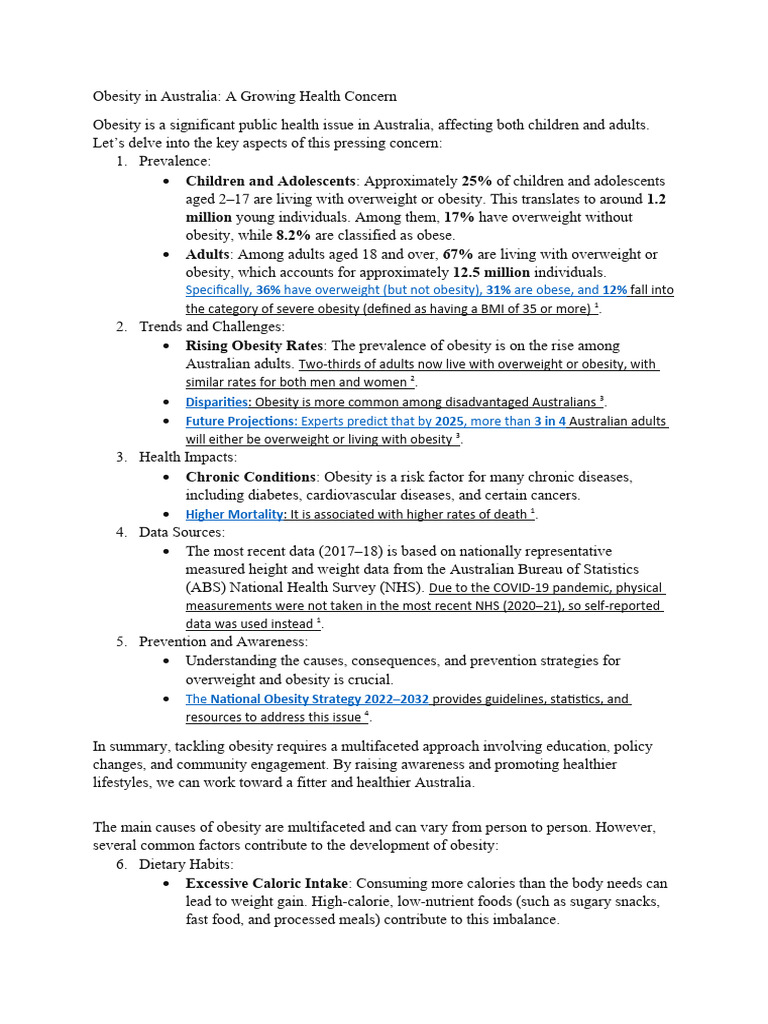 Document (1) Obesity Report | PDF | Obesity | Eating