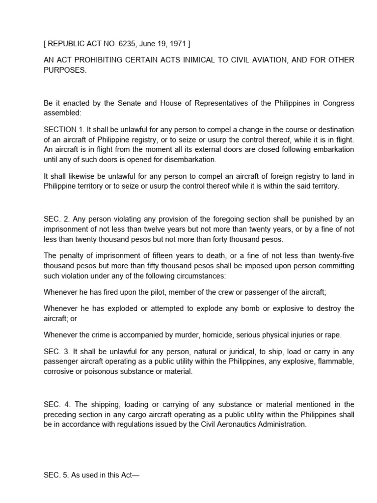 Anti Hijacking | PDF | Chemical Substances