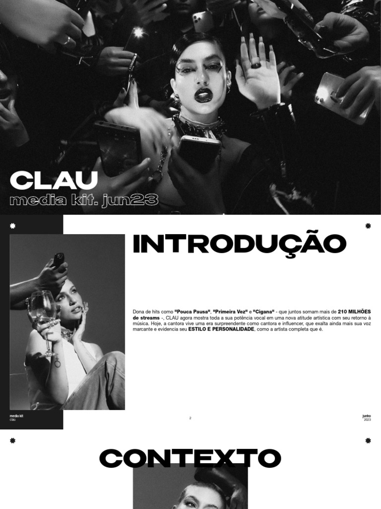 01 Clau MediaKit Junho23 | PDF | YouTube | Música gravada