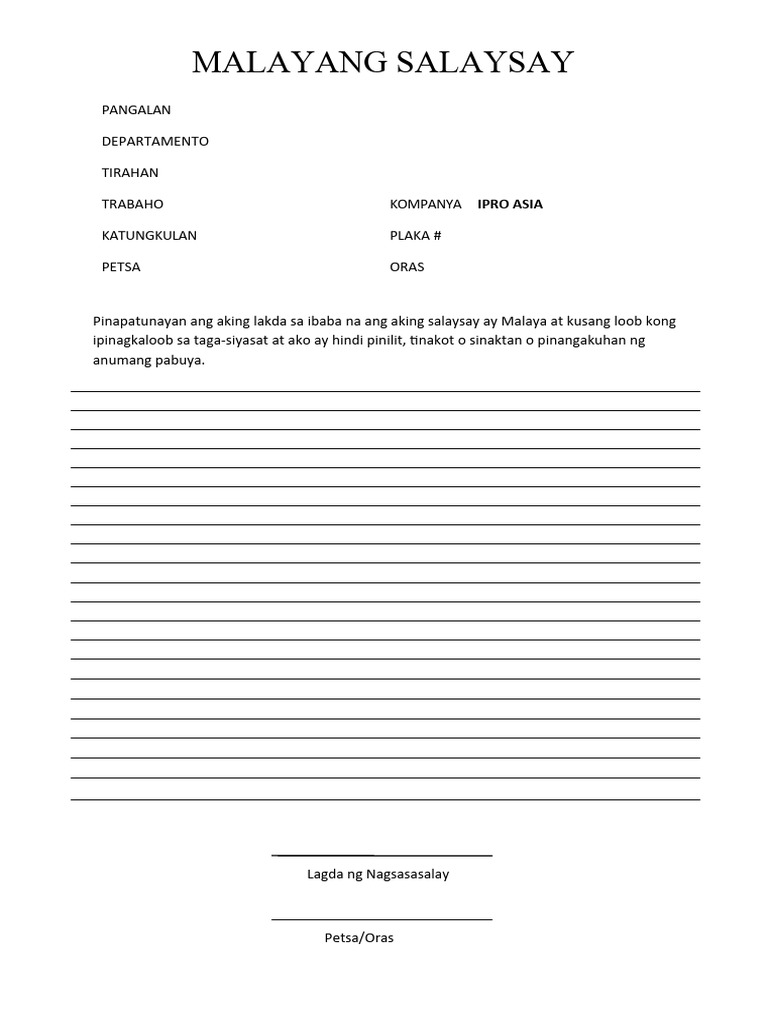 Malayang Salaysay | PDF