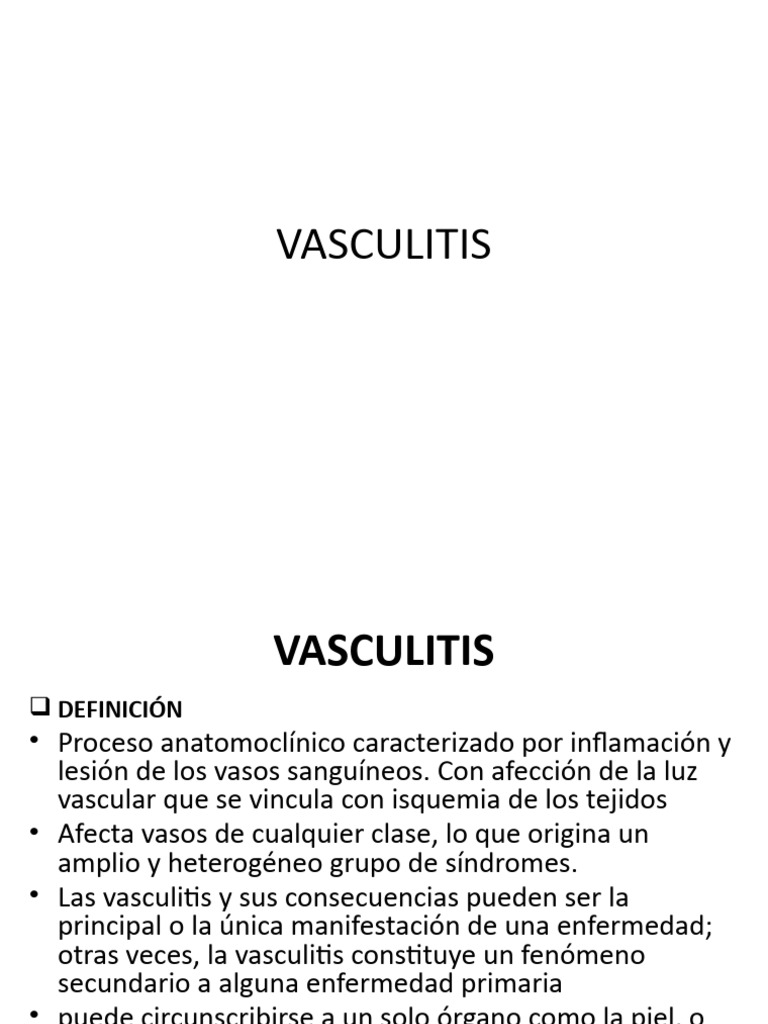 VASCULITIS | PDF | Especialidades Medicas | Medicina CLINICA