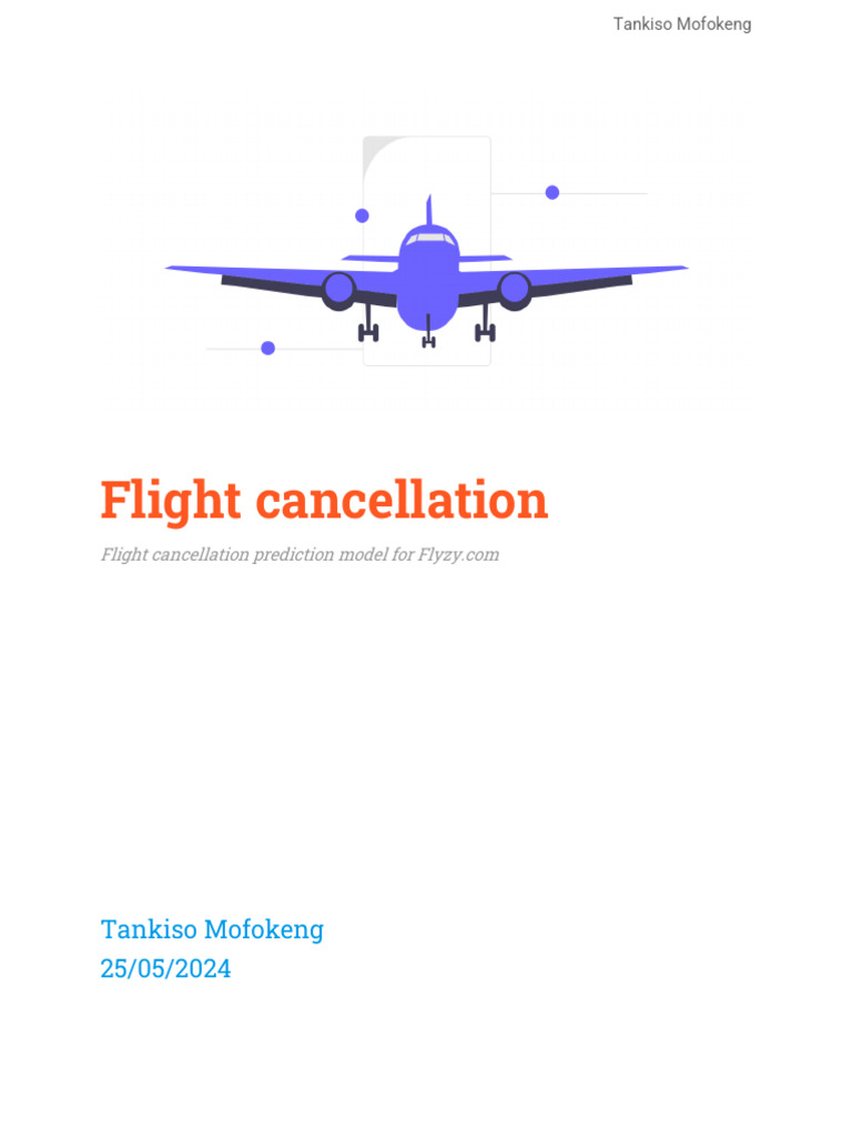 Flight Cancellation Prediction Model | PDF | Data Analysis | Linear ...