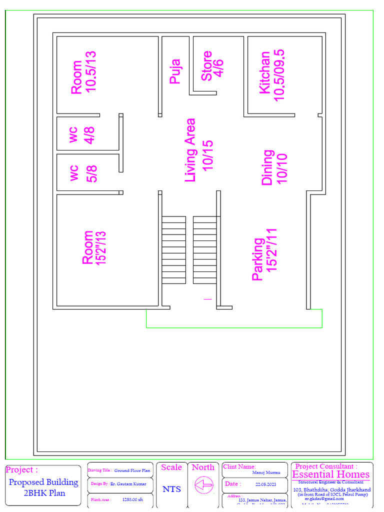 Manoj Murmu Home Plan1 | PDF