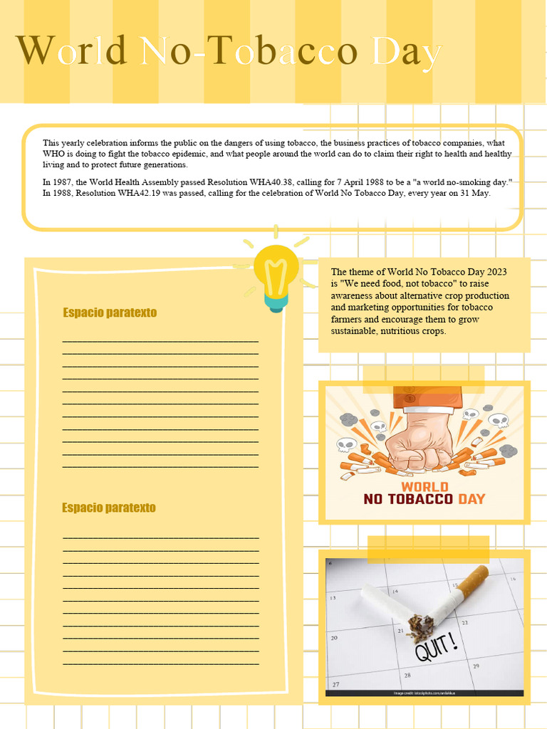 World No Tobacco Day 2023 Theme | PDF | Technology & Engineering