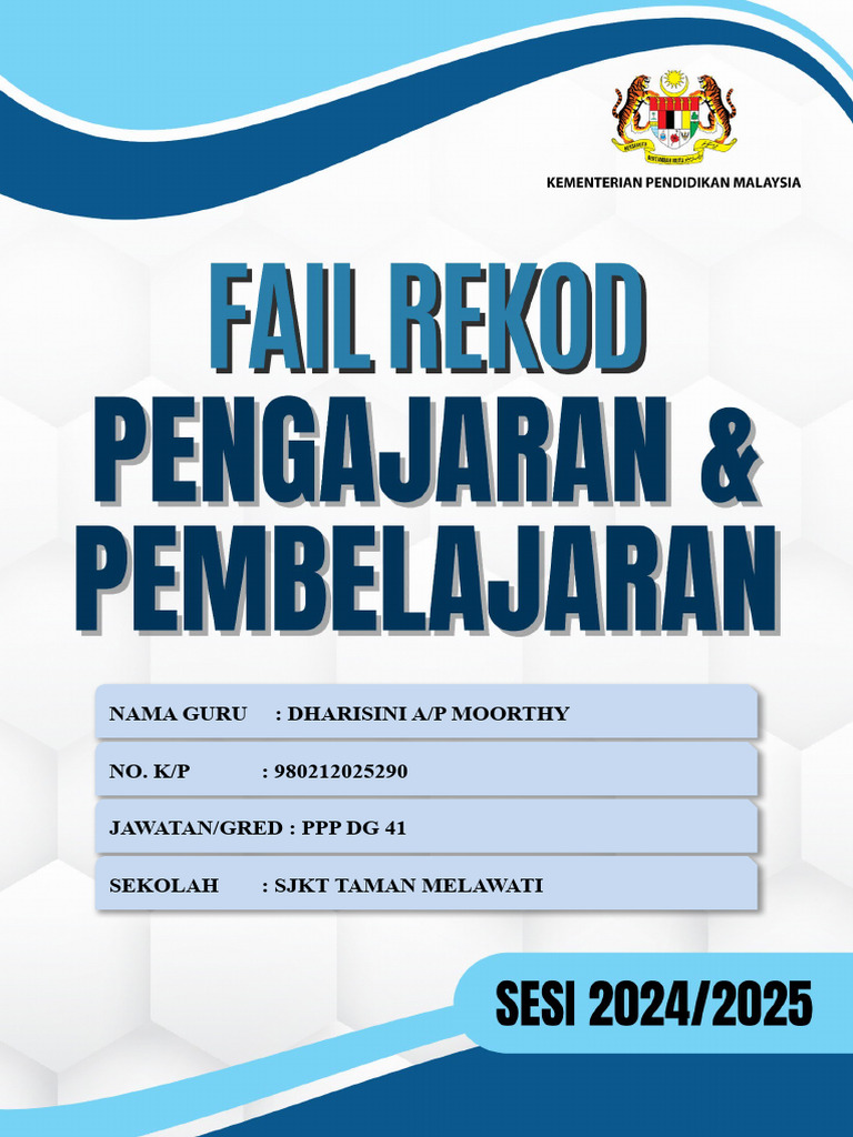Fail Rekod Mengajar Sesi Akademik 2024-2025 | PDF | Karier & Perkembangan