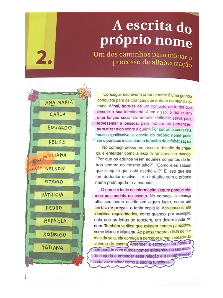 Cap 2 A Escrita Do Próprio Nome | PDF