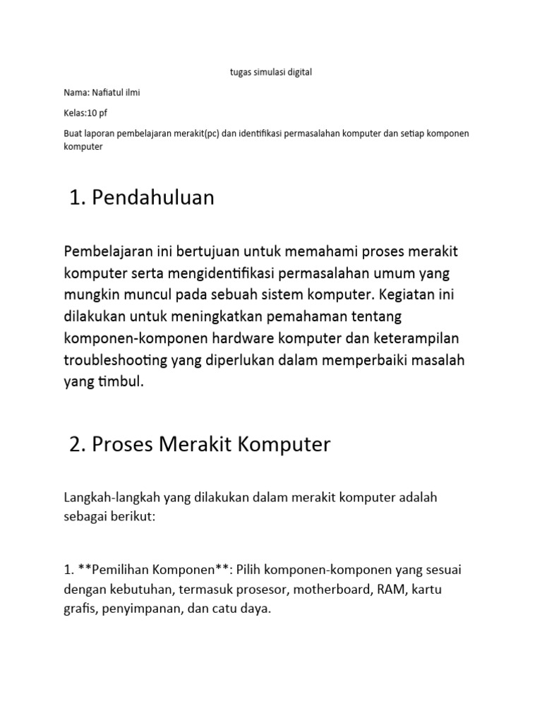 Tugas Simulasi Digital | PDF