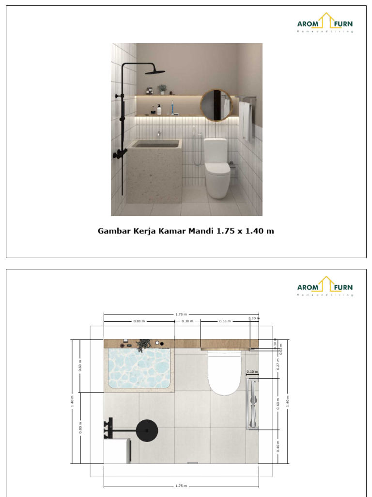 Gambar Kerja Kamar Mandi | PDF