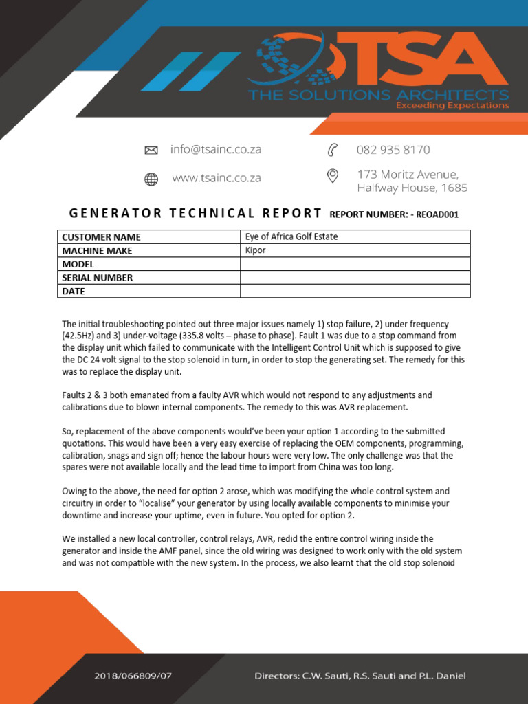 TECHNICAL REPORT TEMPLATE | PDF | Electronics | Electricity