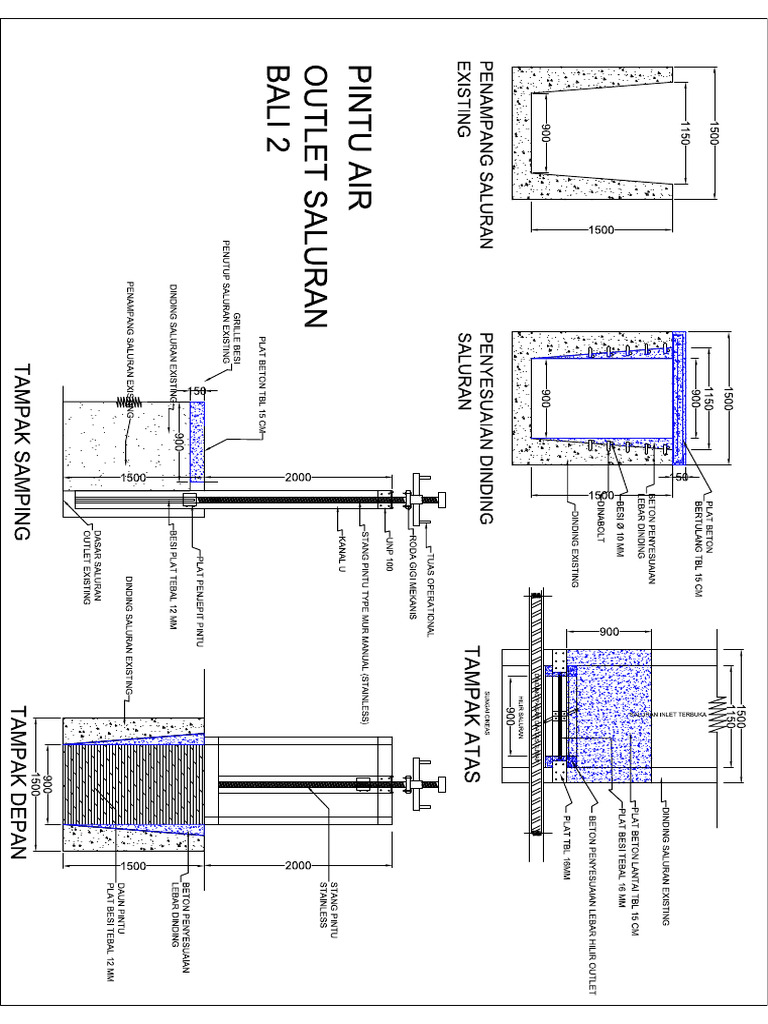 Pintu Air Saluran Bali 2 Revisi | PDF
