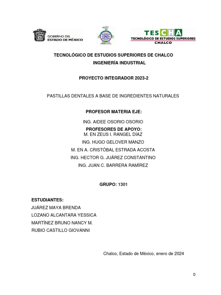 Informe Final Equipo Pastilla Dental 1301 | PDF | Estadísticas ...