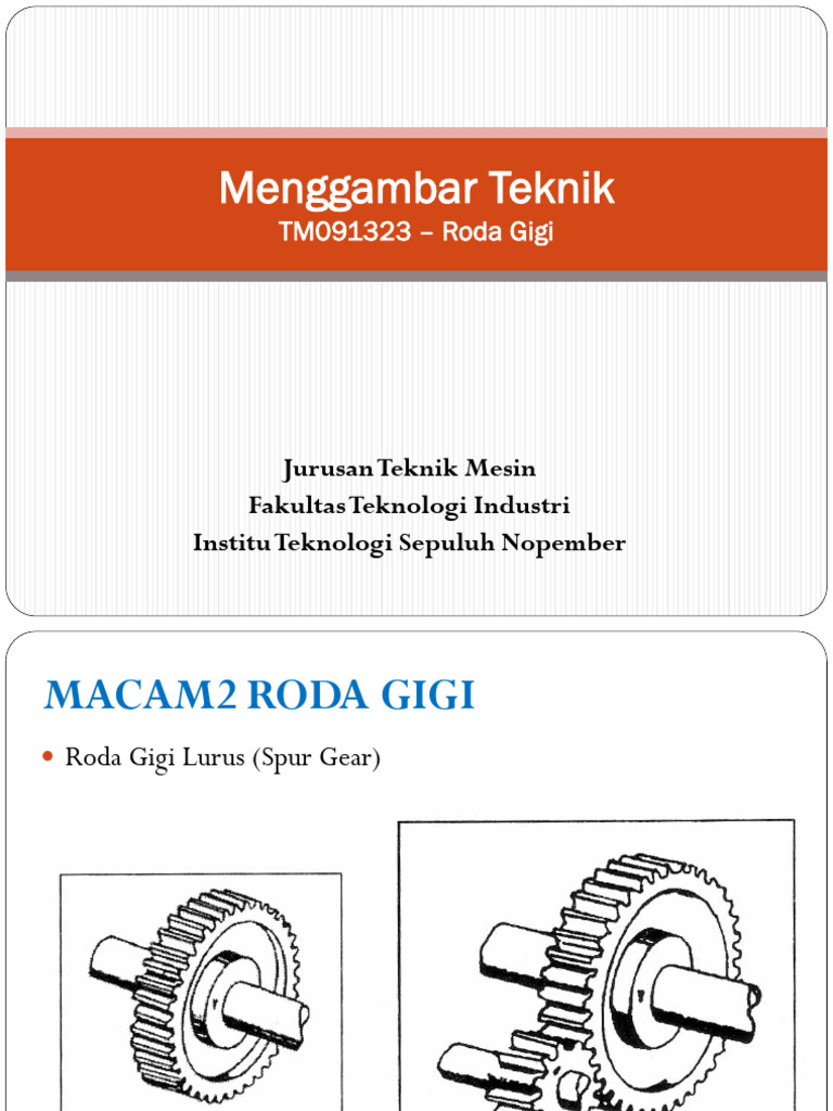 Menggambar Teknik - Roda Gigi | PDF