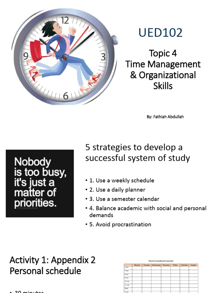 Time Management Strategies for Students | PDF | Professional Skills ...