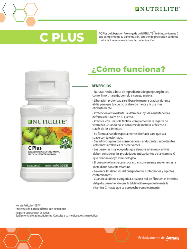 C Plus | PDF | Vitamina | Vitamina C