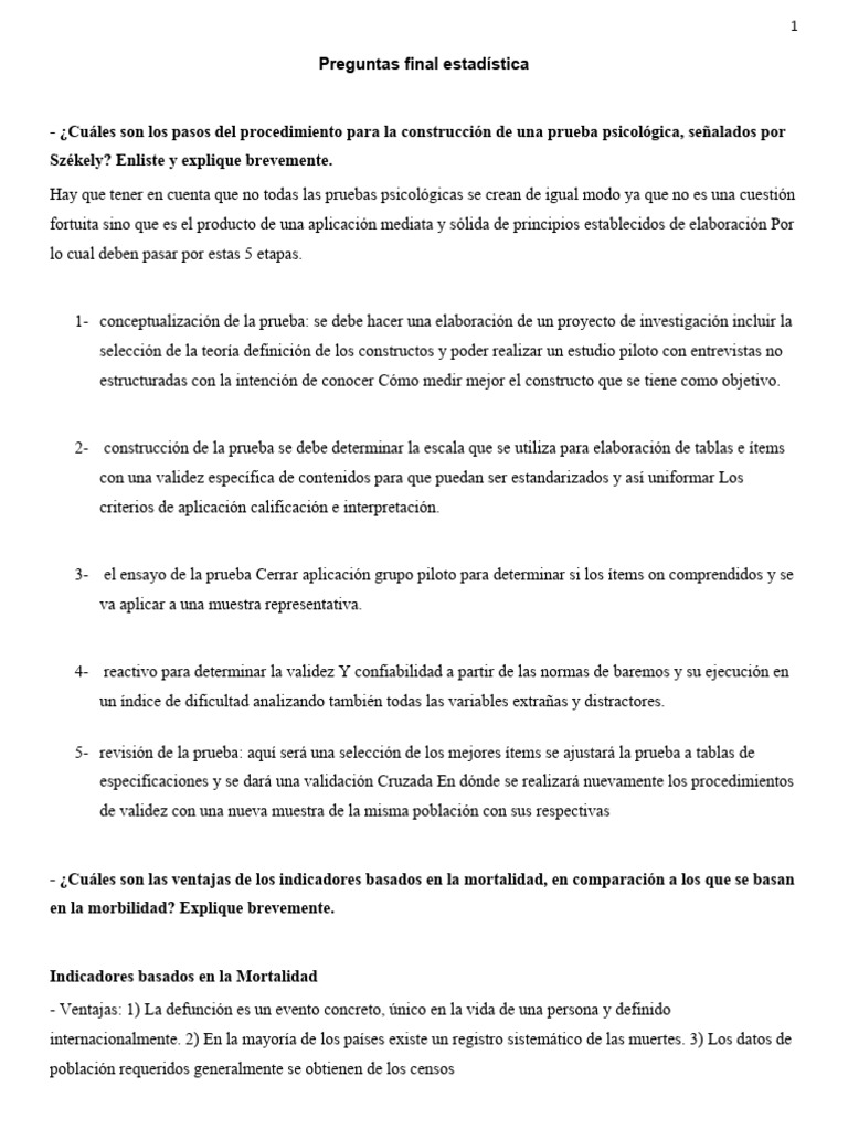 Construcción y Análisis de Pruebas Psicológicas | PDF | Probabilidad | Medición