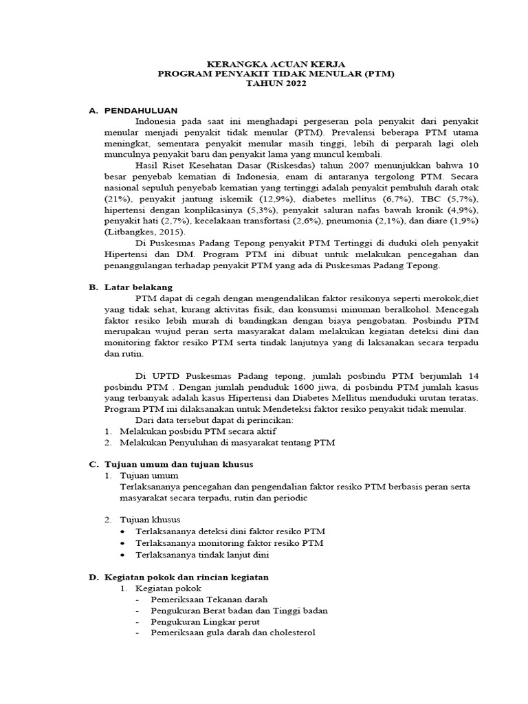 A. KAK Tentang Program PTM | PDF