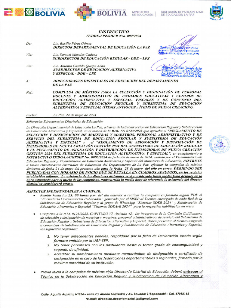 INSTRUCTIVO_SDER_097_2024 | PDF