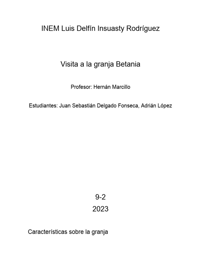 INEM Luis Delfín Insuasty Rodríguez | PDF | Inyección (medicina) | Vacas