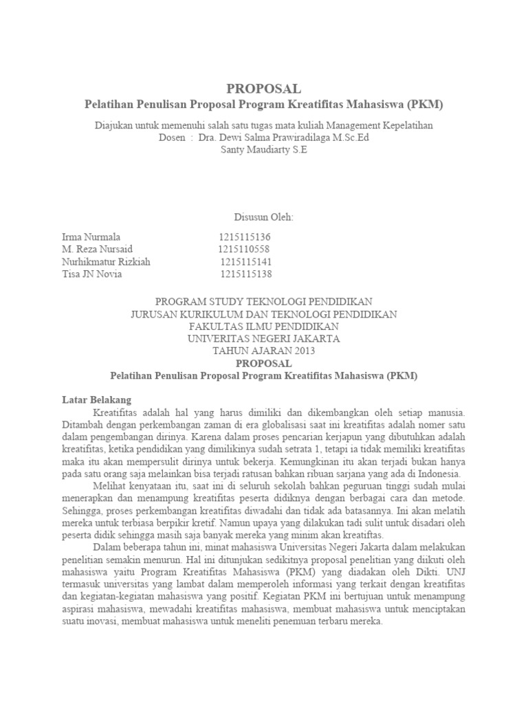 Contoh Proposal PPI | PDF